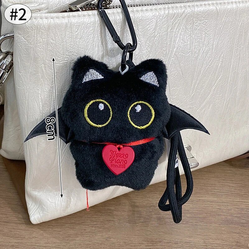 Плюшевый брелок черный кот MINISO Черный, S8