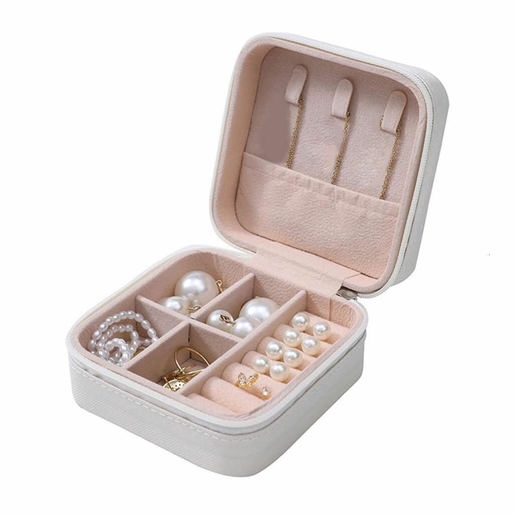 Шкатулка, Портативная шкатулка для драгоценностей-белая