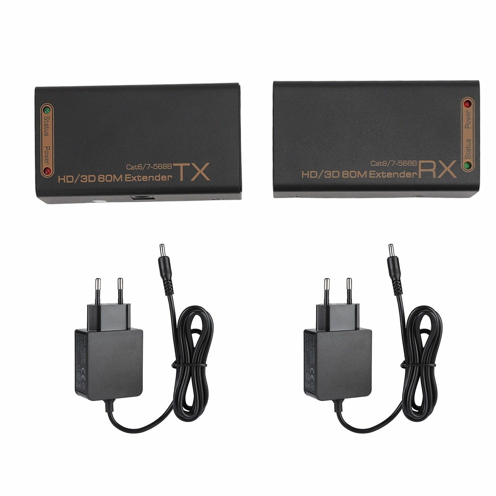 Удлинитель HDMI-CAT-HDMI 1080p @ 60 Гц может достигать 60 метров по европейскому стандарту Cat6/7 HDEX002M1 100-240 В