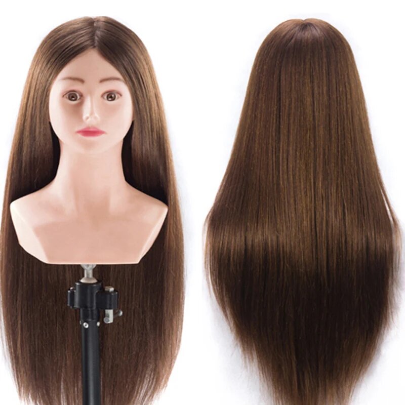 Голова-манекен для причесок HHF-1 80% натуральных волос блондинка, brown, Женский