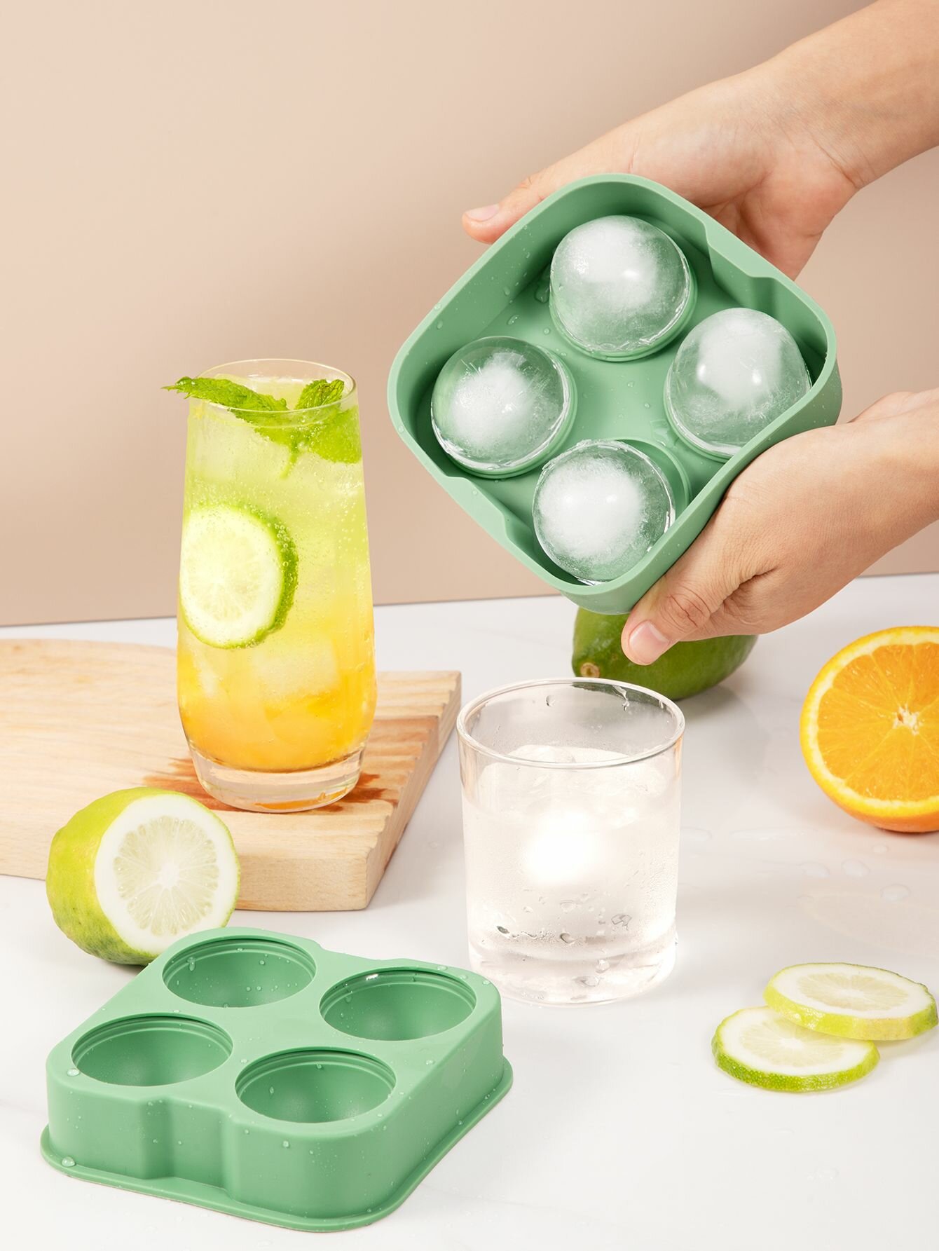 Силиконовая форма для льда большие сферы