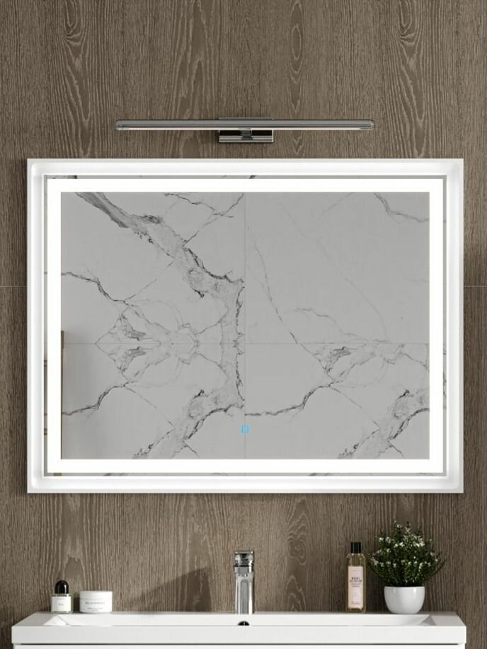 Зеркало настенное 800х700 Каталина. Зеркало для ванной комнаты, влагостойкое, с подсветкой