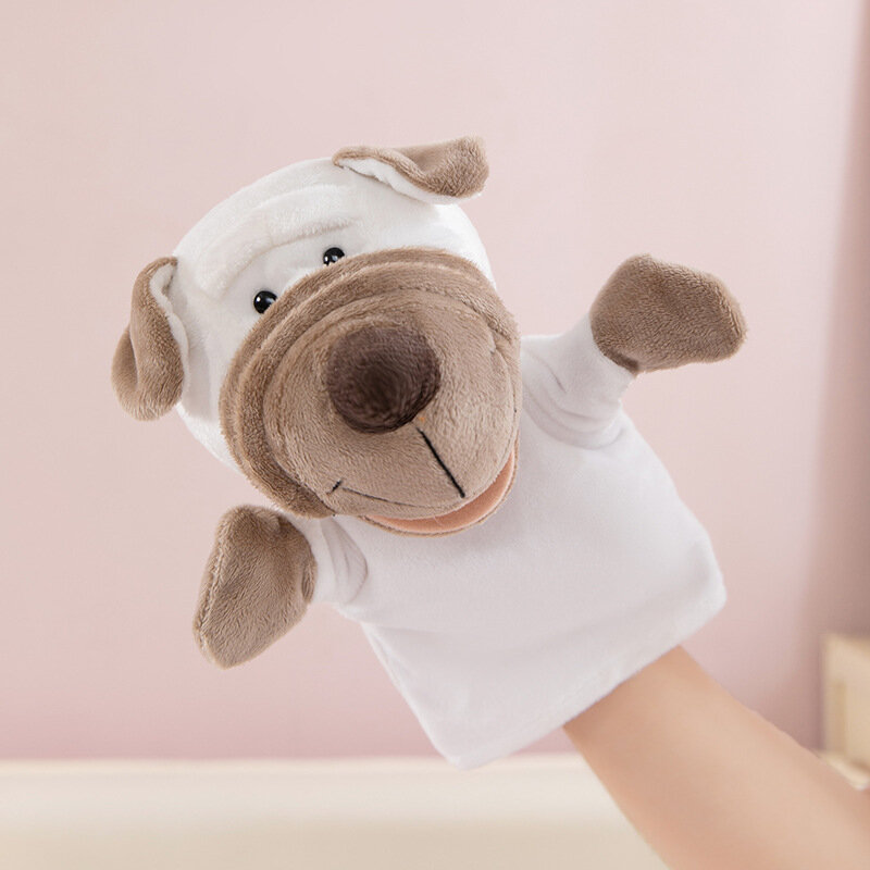 Игрушка-ручная кукла, животное, успокаивающая кукла, представление льва, подвижный рот, кукла животного, реквизит для обучения в детском саду