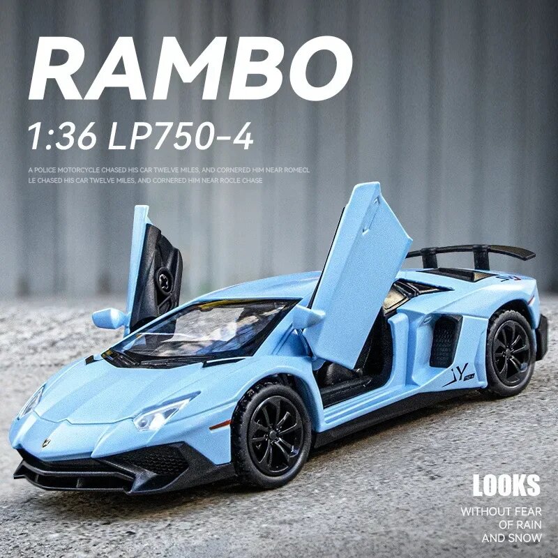 Модель автомобиля Lamborghini LP750-4 Maisto 1:36 blue-nobox