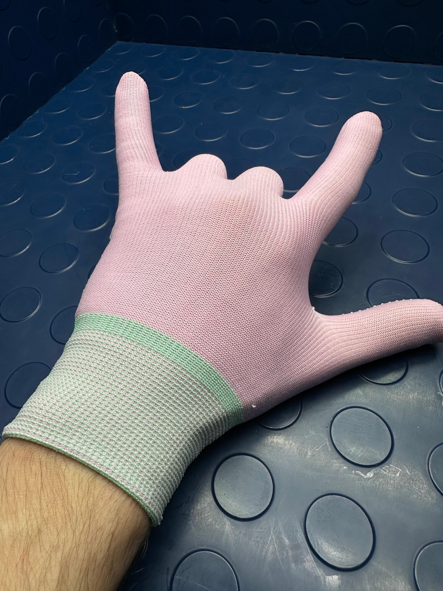 Чёткие перчатки 5 пар, M, розовые