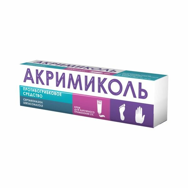 Акримиколь крем для наружного применения 2% 15г — фото 1