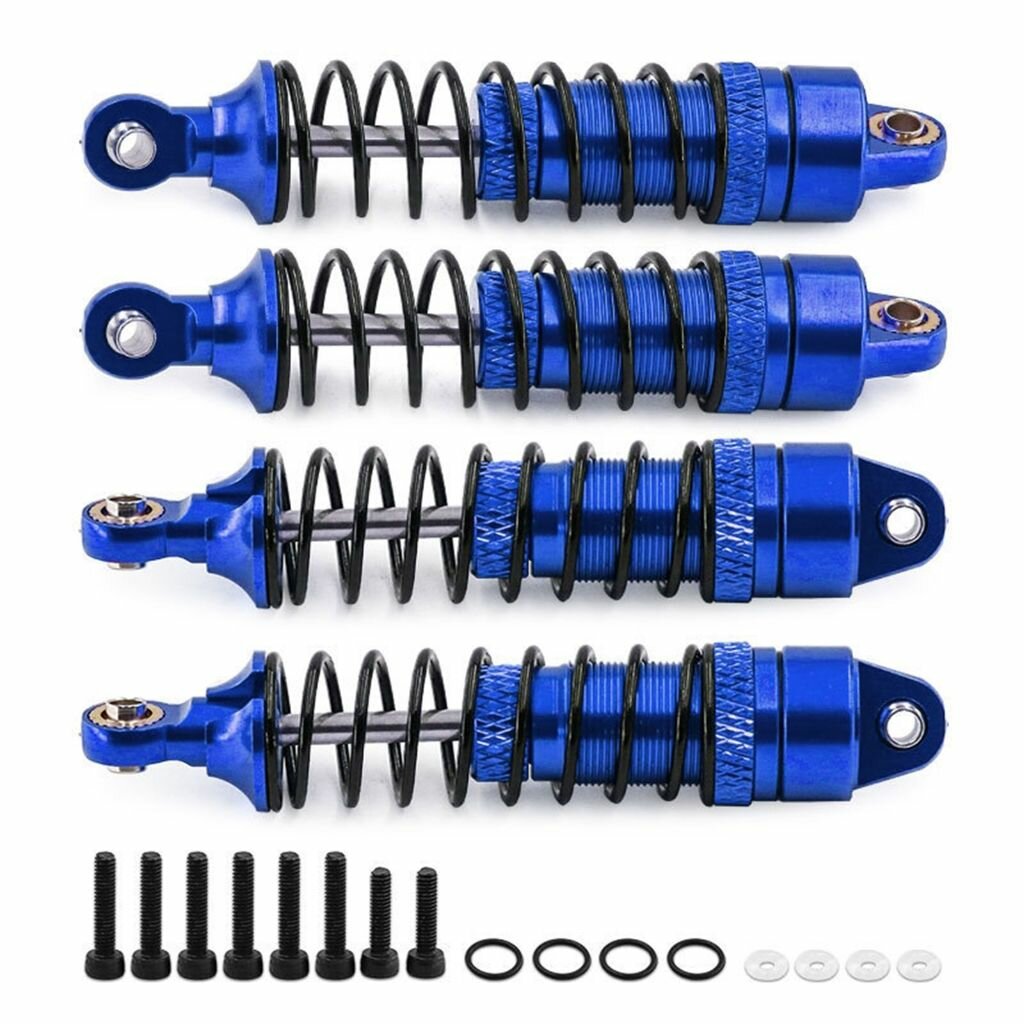 4шт/комплект, 1/18 комплект передних и задних амортизаторов TRAXXAS upgrade shock absorber-синий