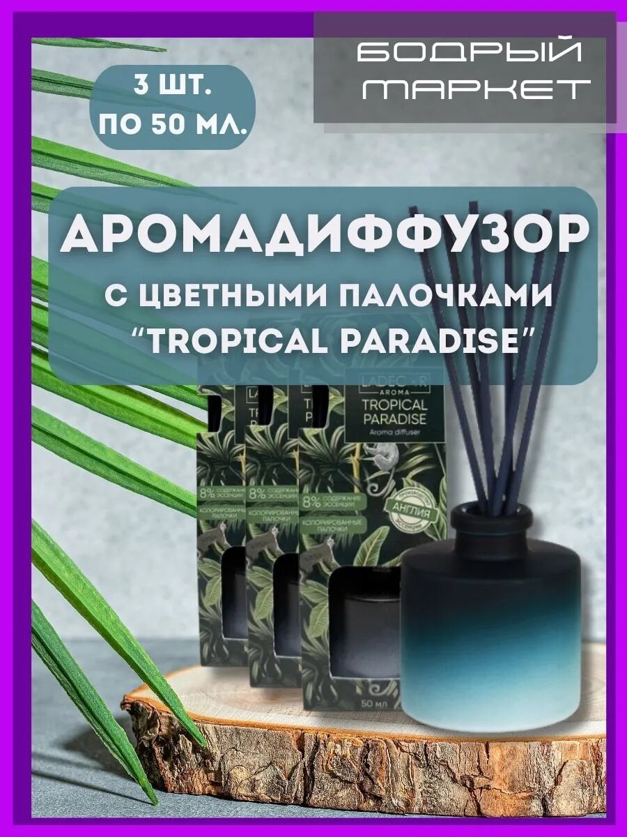 Аромадиффузор "Tropical paradise" 3 шт. по 50 мл.
