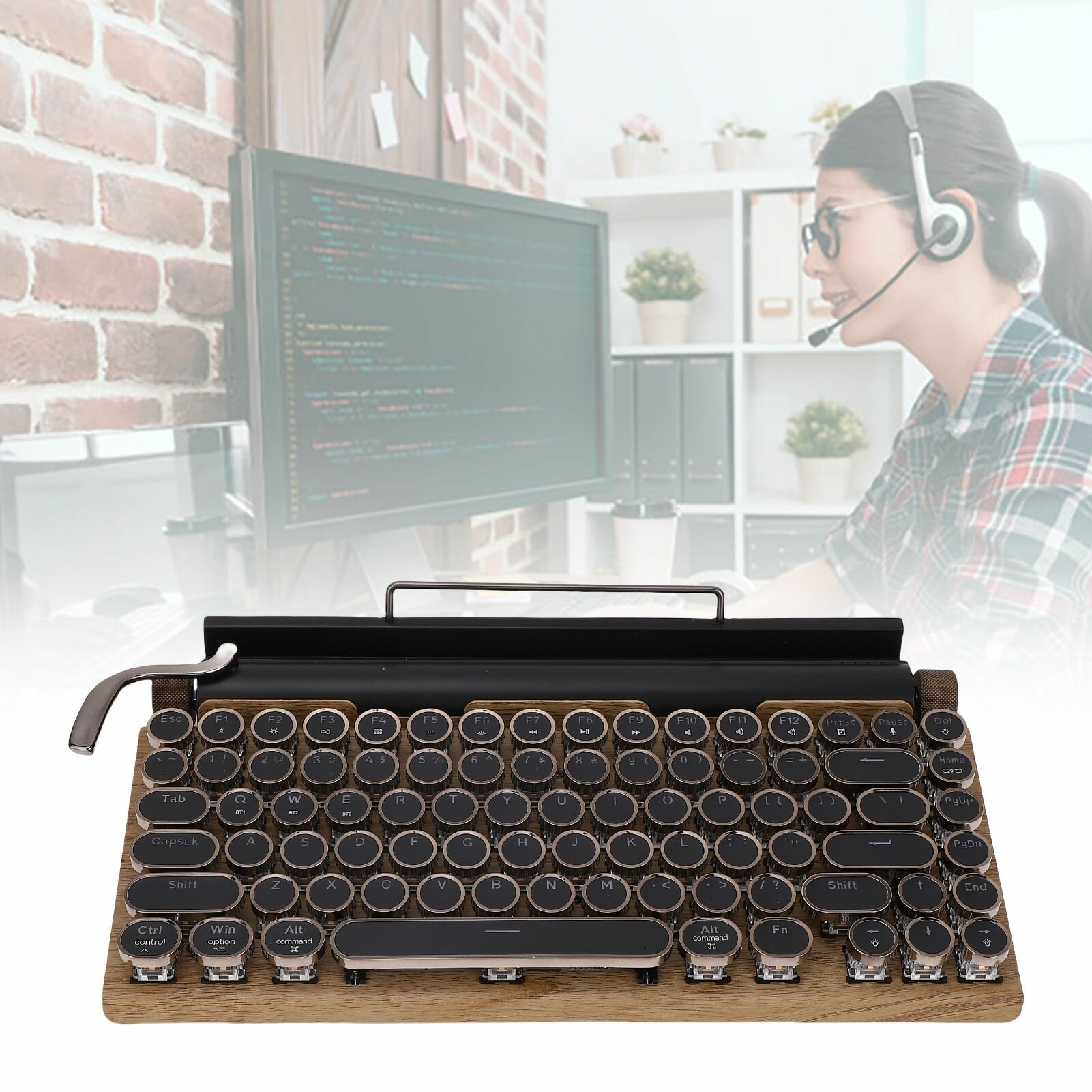 Ретро-панк клавиши для мобильных телефонов и планшетов MAC Blue Switch Bluetooth механическая клавиатура (83 клавиши)