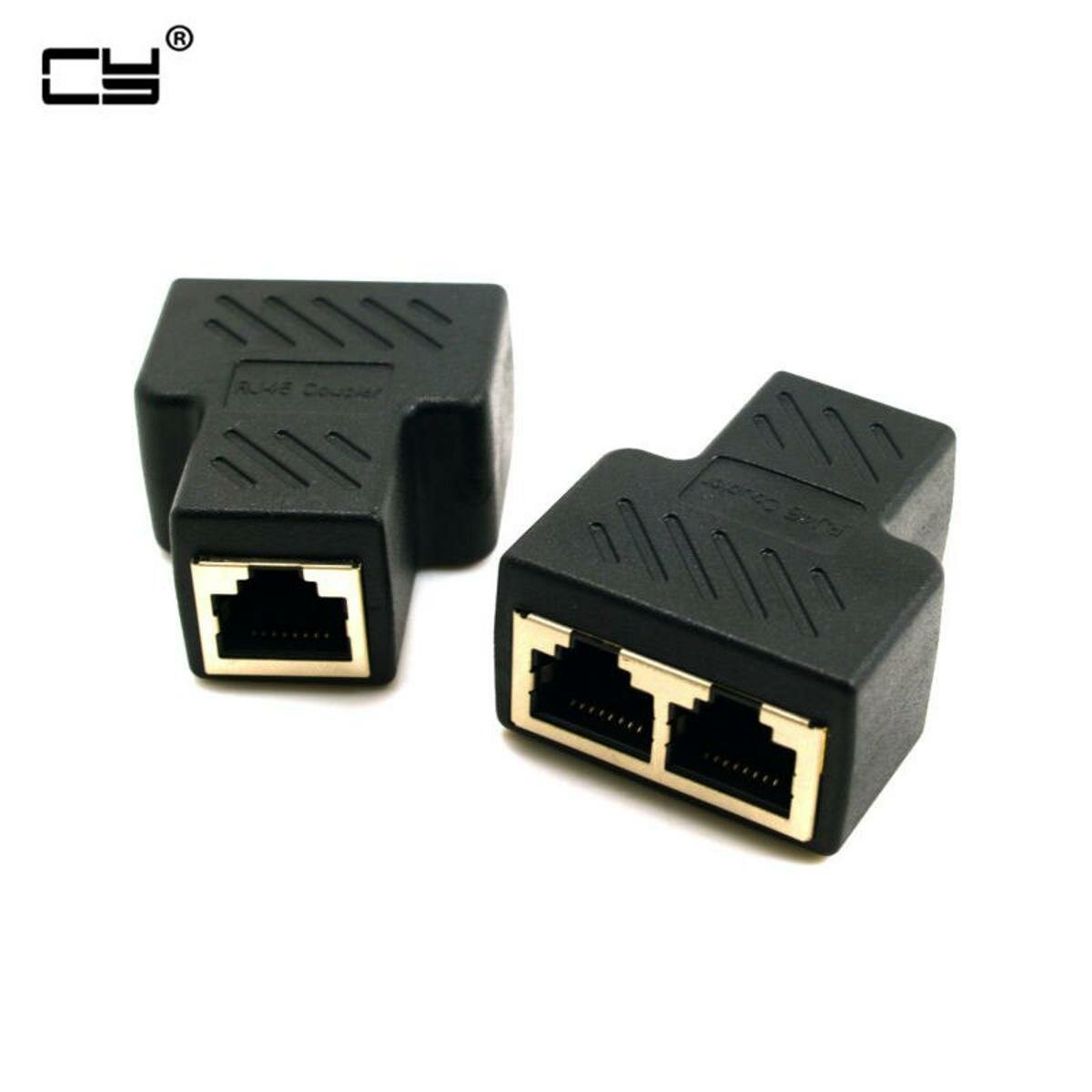 Cat6 RJ45 8P8C Plug Para Dual Adaptador de Rede Ethernet Патч-корд RJ45 Splitter Com Escudo