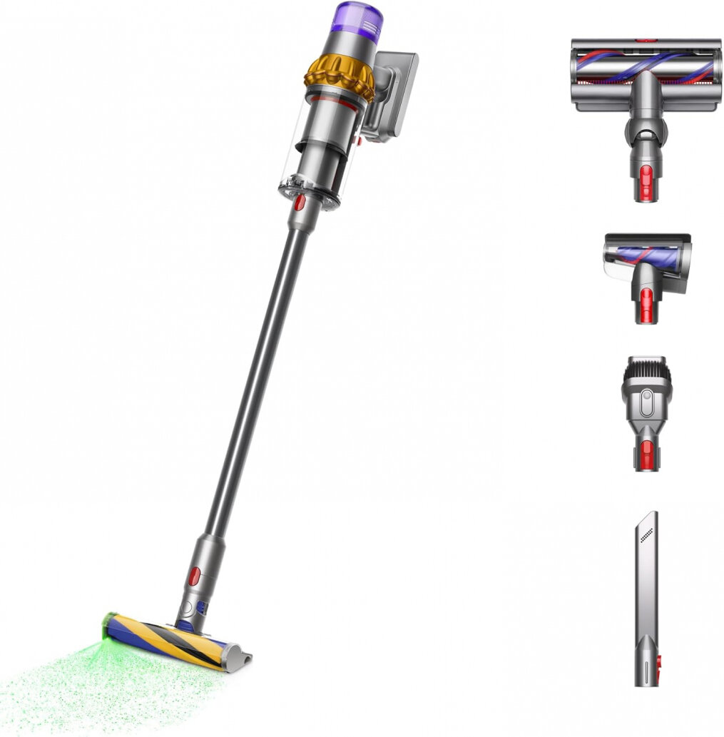 Пылесос Dyson V15 Detect Cordless Vacuum Cleaner, Yellow/Nickel