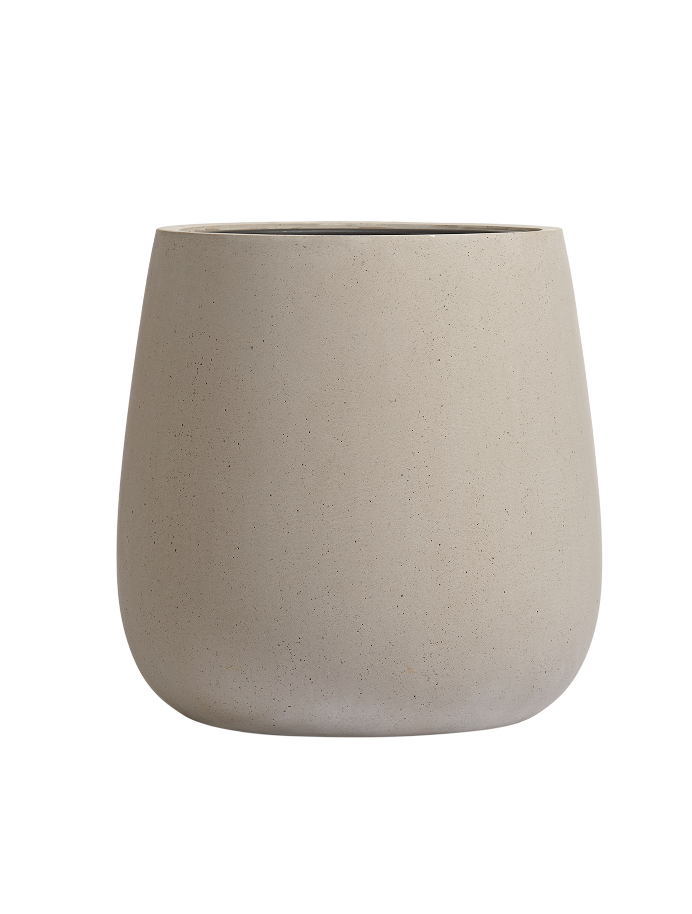 41.33-02-25-199-BE-49 Кашпо TREEZ Effectory Beton Design-Чаша Белый песок в-50 см, д-49 см