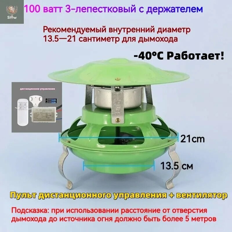 Дымосос для дымохода и камина, Автоматический удалитель дыма, Тягодутьевая машина, Усилитель тяги, Для печи, бани, гаража (220В)