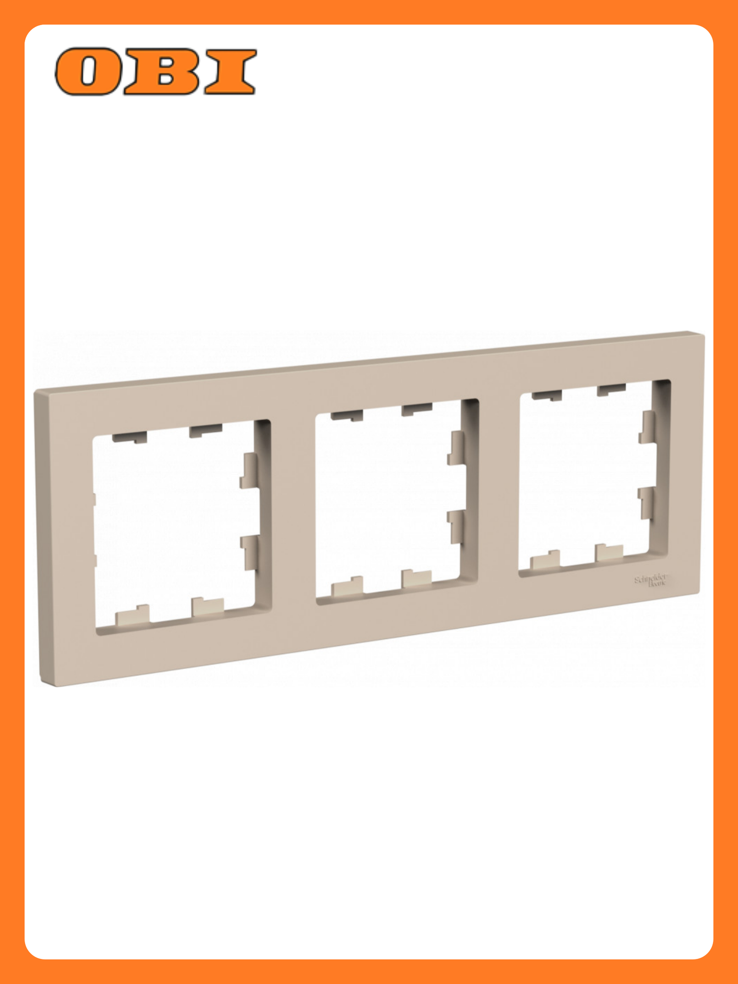 Рамка Systeme Electric AtlasDesign SE ATN001203, песочная, 3-местная, пластик, IP20