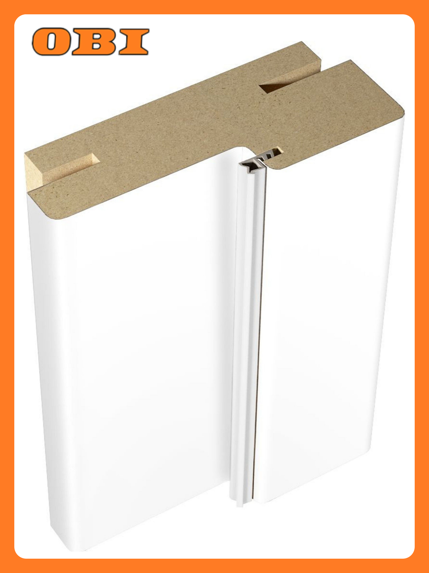 Дверная коробка "Айова", телескопическая, белая, МДФ, 30x2100мм, 2.5шт