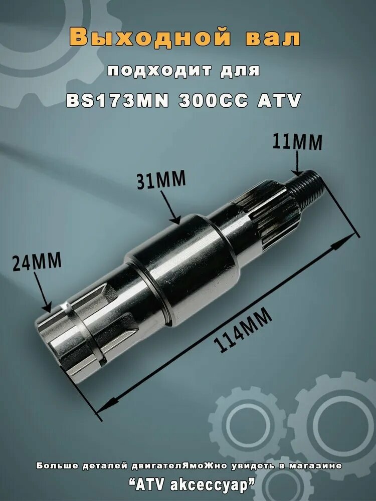 BASHAN 300CC BS173MN Выходной вал 1 шт.