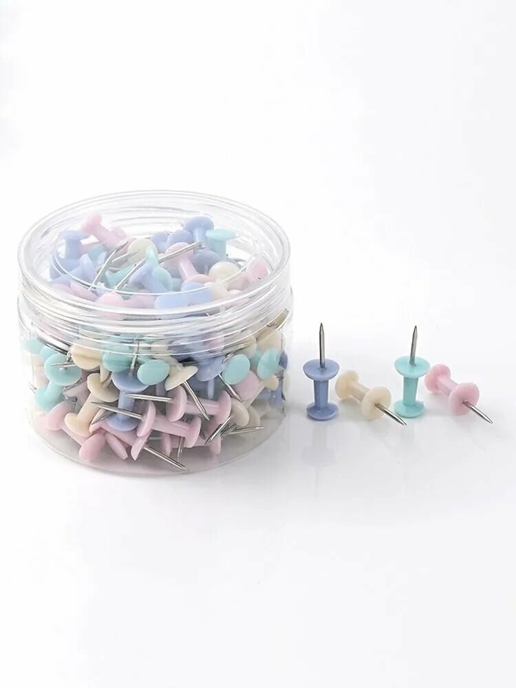 Цветные пластиковые булавки, 50 шт