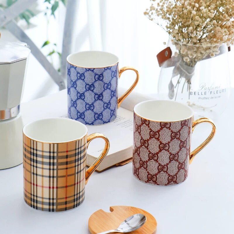 Британские кружки из костяного фарфора для пар, кофейные чашки в европейском стиле, чашки для молочного чая, офисные
