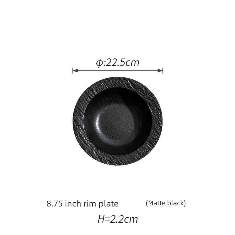 Керамическая глубокая тарелка, тарелка в форме соломенной шляпы, тарелка для пасты и салата, тарелка в японском