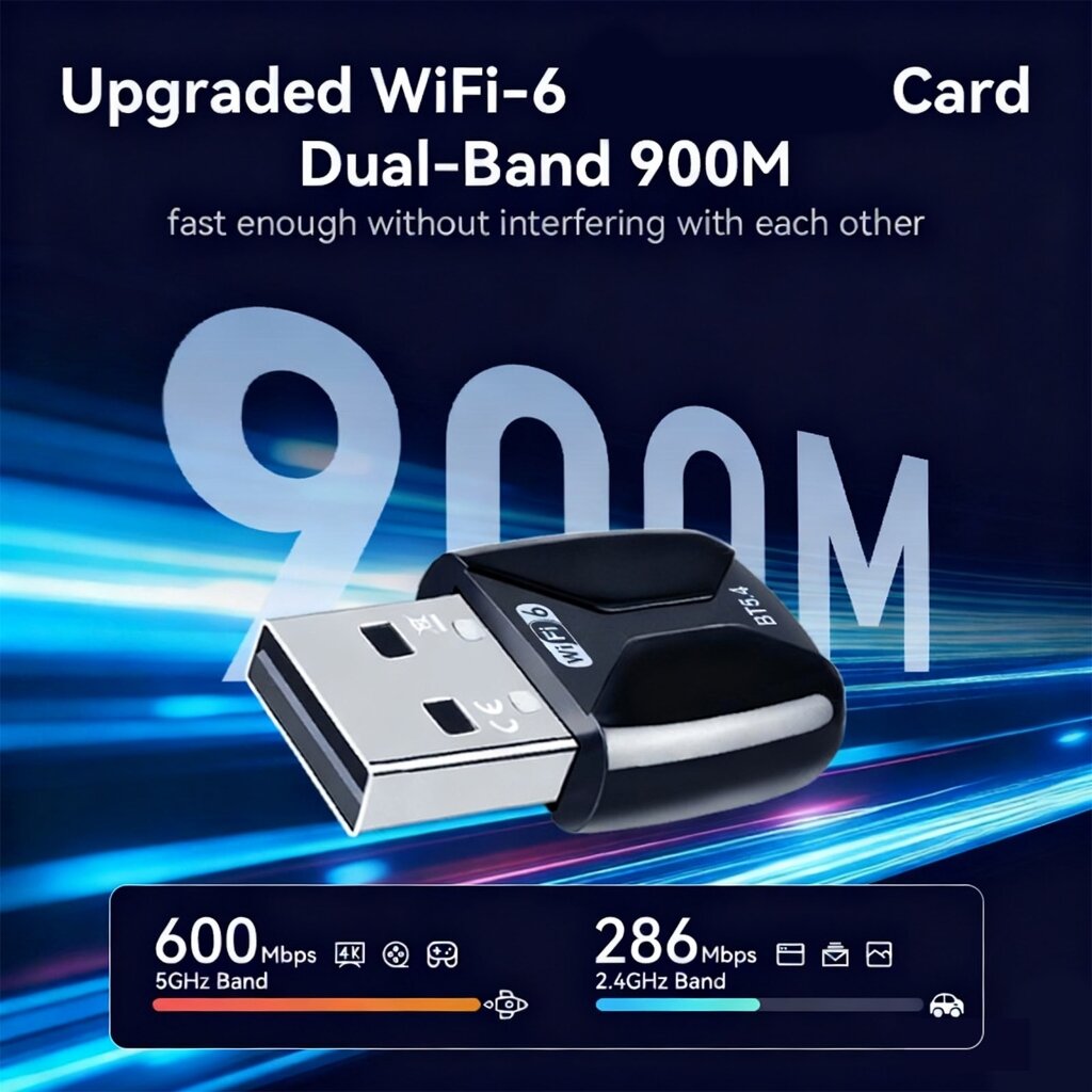 USB-адаптер Wi-Fi 6 с Bluetooth — фото 1