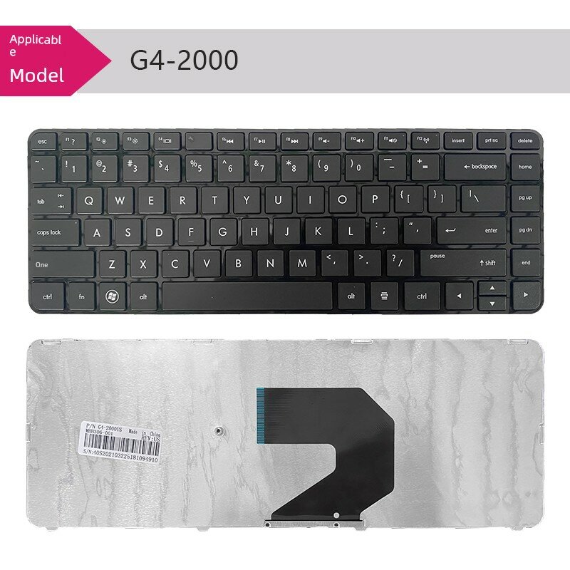 Подходит для клавиатур HP CQ40, CQ45, CQ41, CQ43, G4, G6, 1000, 2000, CQ32, G42, CQ510 Клавиатура G4-2000