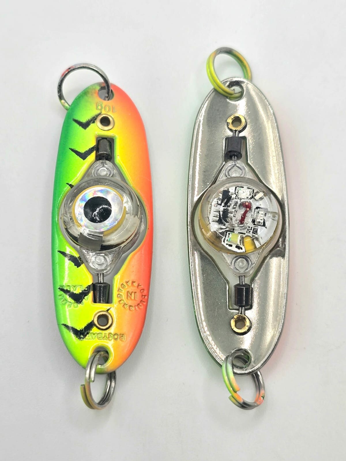 Блесна RosyDawn "Мигалка" вес 10гр, цвет #6, мигает тремя цветами, для ловли форели