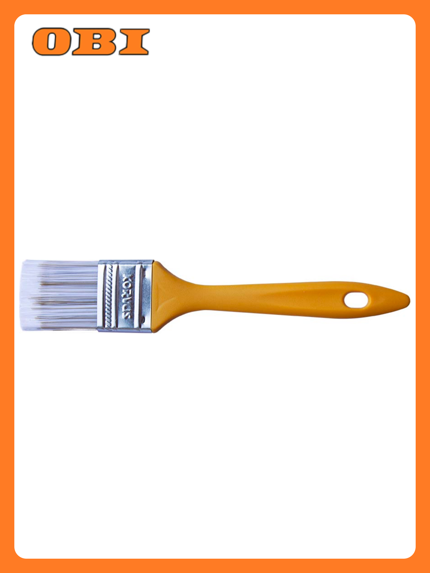 Кисть плоская "Хобби", искусственная щетина, пласт. рукоятка, 38мм