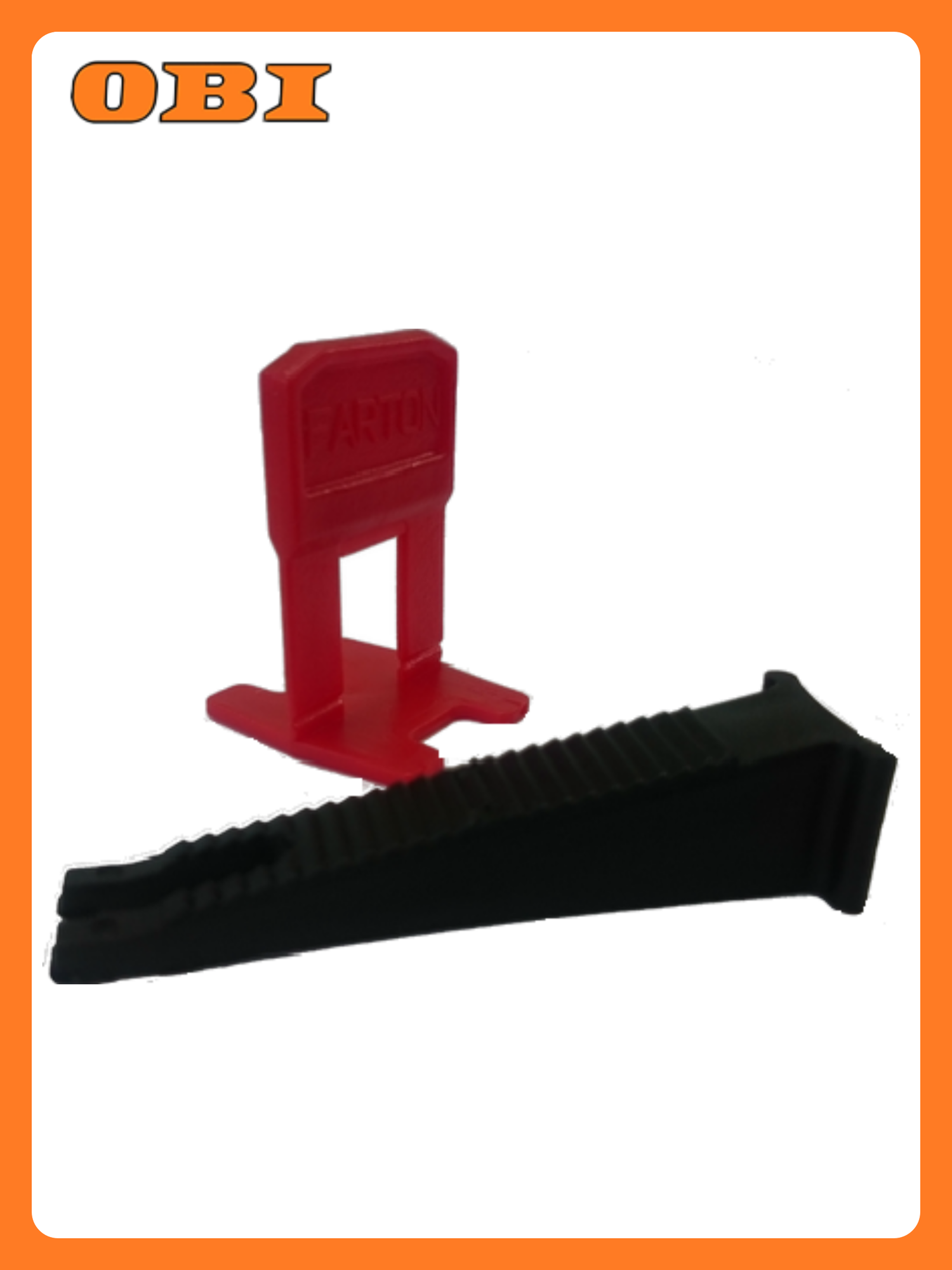 Комплект системы выравнивания плитки BRAM'S Микс, 1.5 мм, 50 комплектов, черный/красный