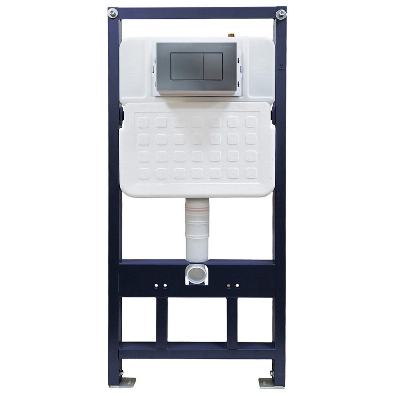 Инсталляция для унитаза Azario New-TS AZ-TS006T с кнопкой AZ-ABS-001-GG сатин