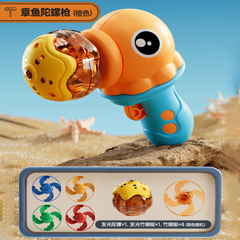 Вращающийся светящийся осьминог, бамбуковая стрекоза, игрушка-гироскоп, мигающая летающая тарелка, фрисби