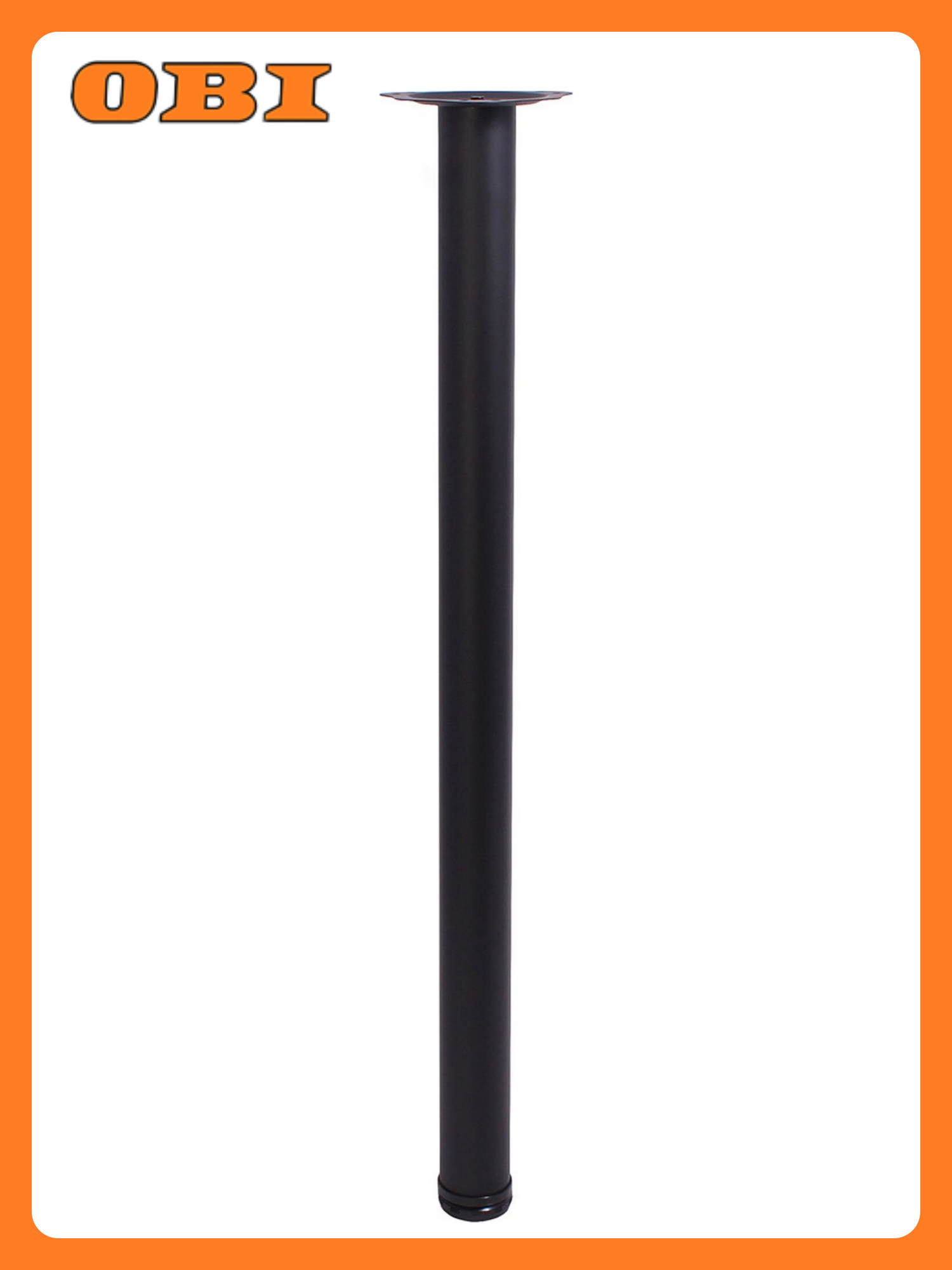 Мебельная ножка Larvij сталь черный 820 мм