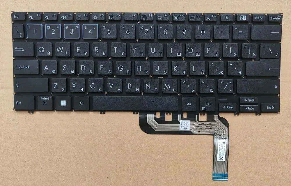 Клавиатура для Asus ExpertBook B7 Flip B7402 B7402FBA Без подсветкой No backlit