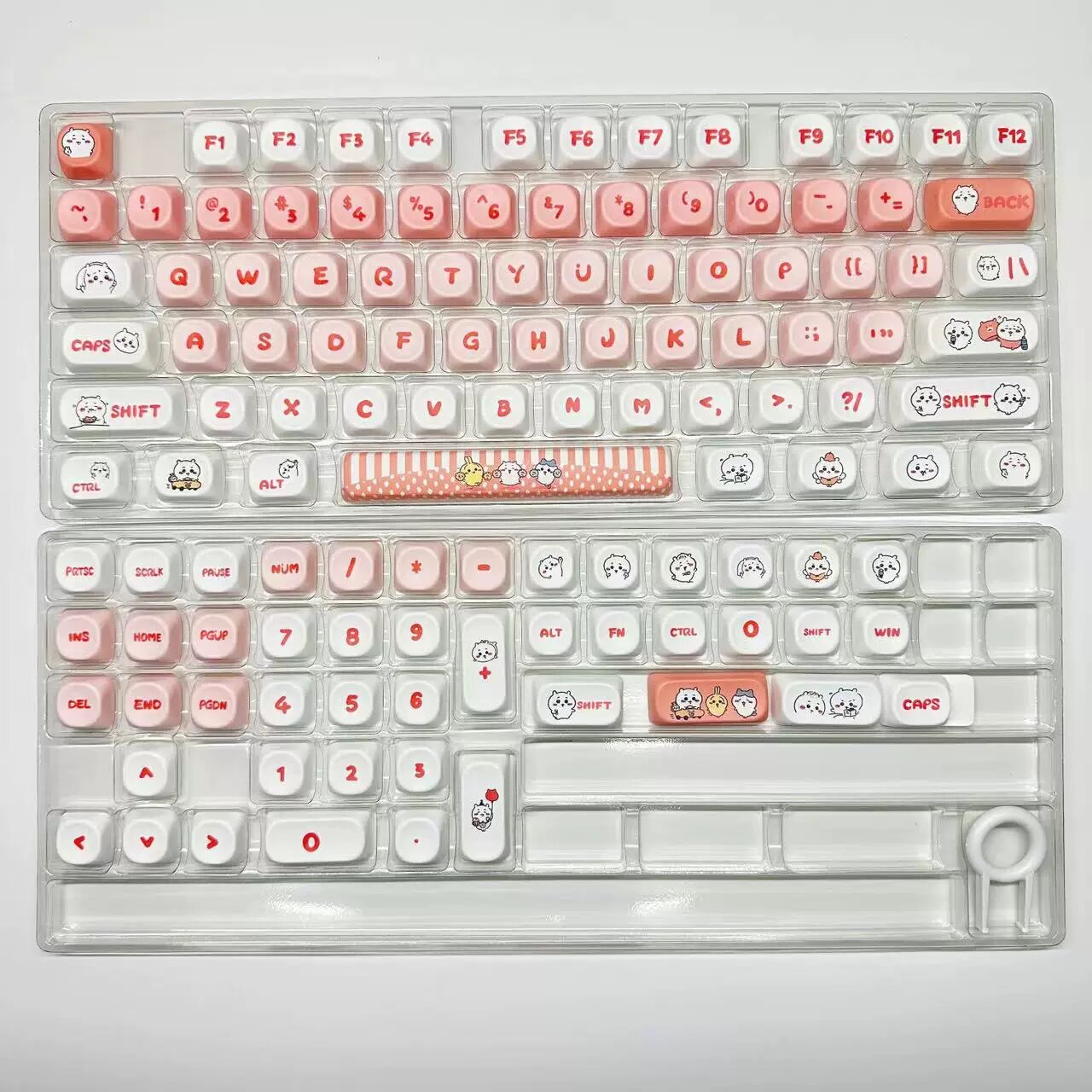Кастомные кейкапы для механической клавиатуры PBT с сублимационной печатью, высокопрофильные, с дизайном Куроми и