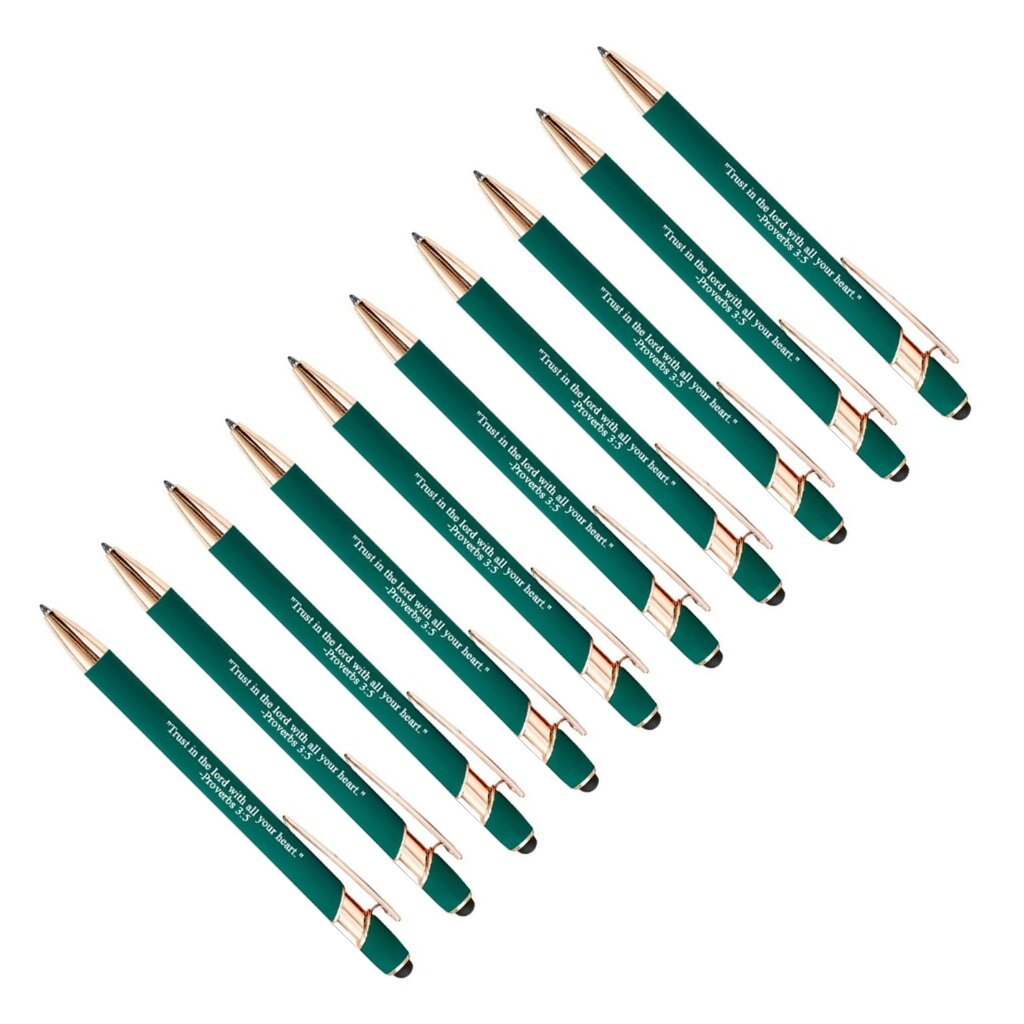 10шт Выдвижных шариковых ручек из АБС-пластика, шариковые ручки с библейскими стихами для студентов