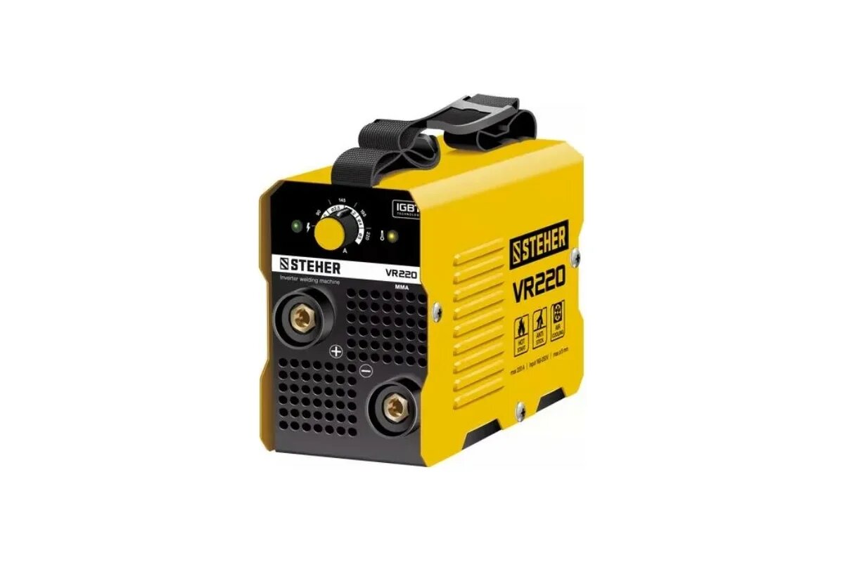 Сварочный аппарат STEHER VR-220, для MMA, плавная регулировка тока, желтый