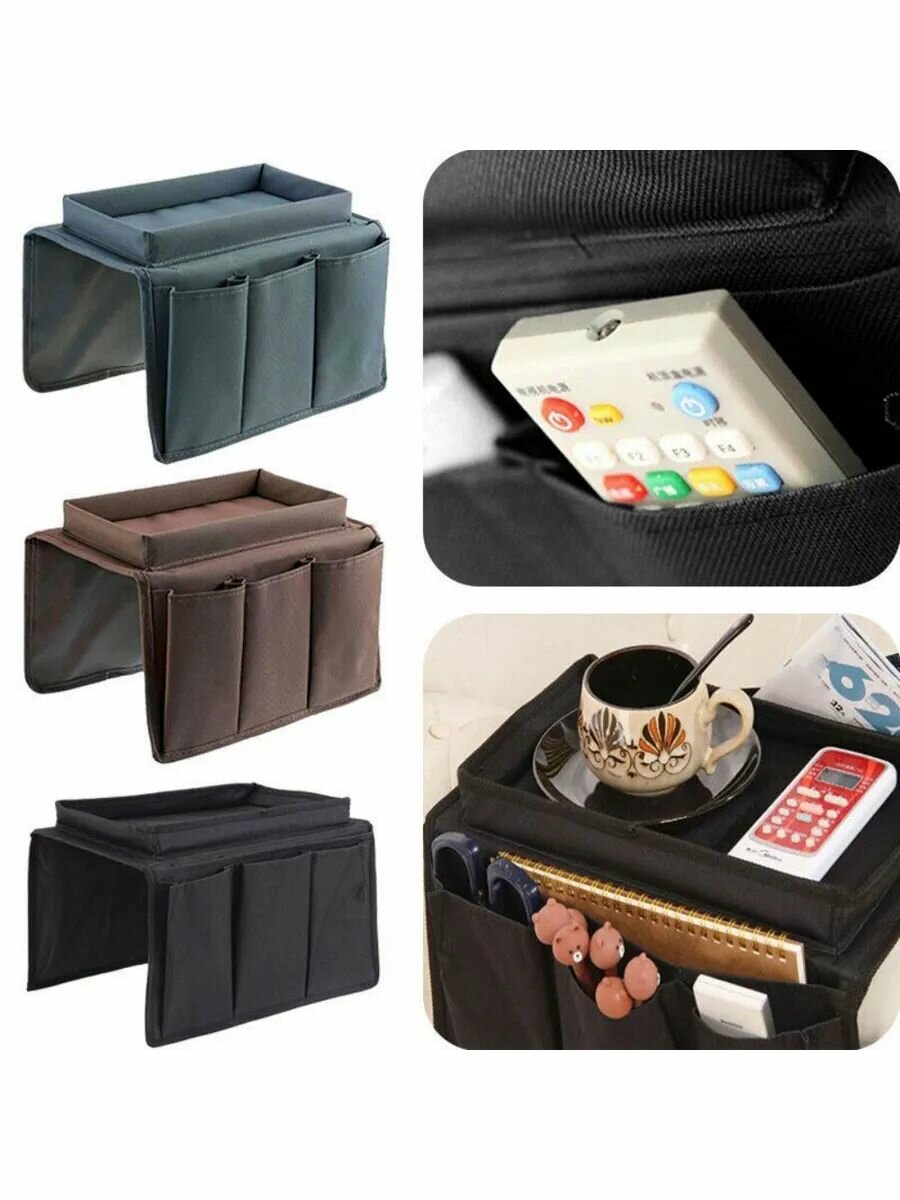 Органайзер для подлокотника дивана, сумка для хранения с карманами, подвесная сумка для пульта и аксессуаров