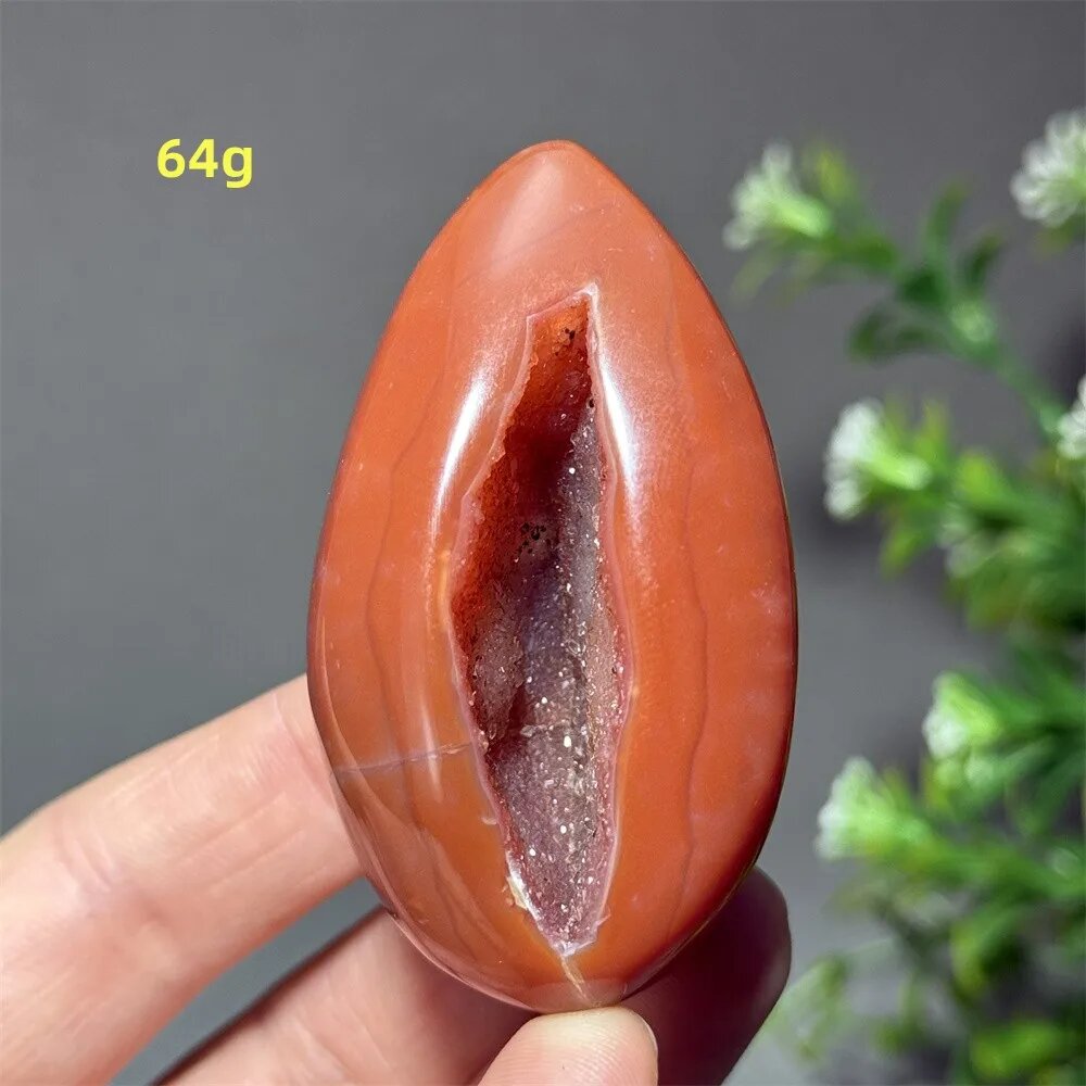 Сердоликовое хрустальное яйцо A7 64g