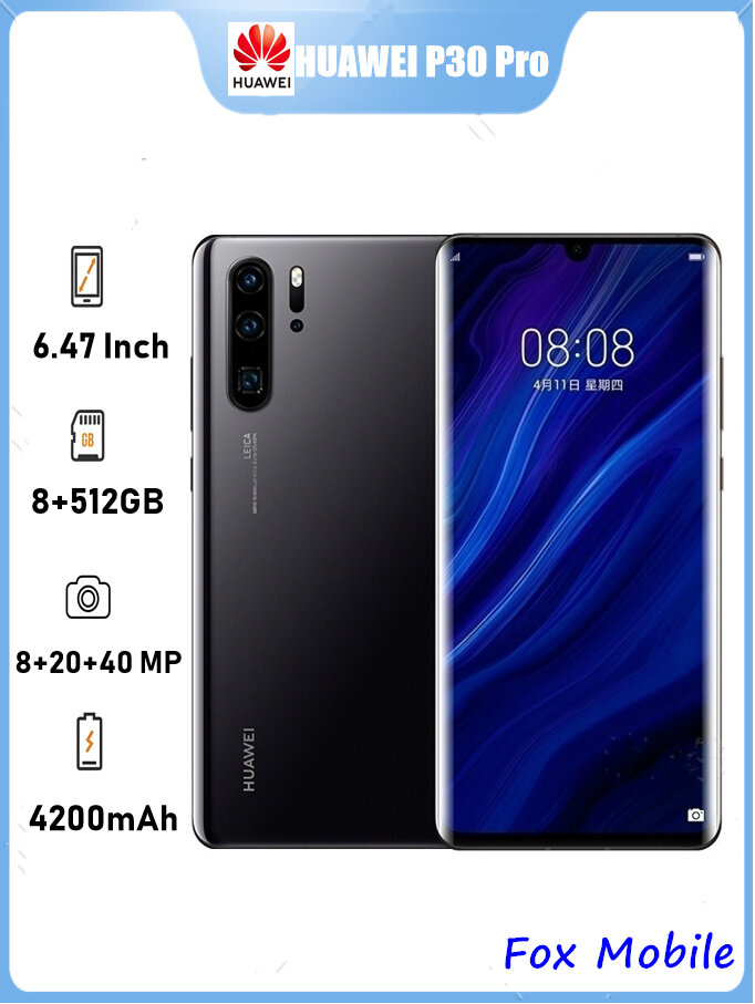 Смартфоны Hua wei P30 Pro 8+512 ГБ Global поддержка NFC Google Мобильные телефоны