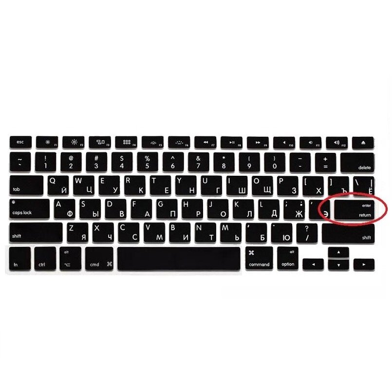 Комплект русских клавиш MacBook Pro 13/Air A1398,1369,1466,1465,1425,1502 79шт (AC07)