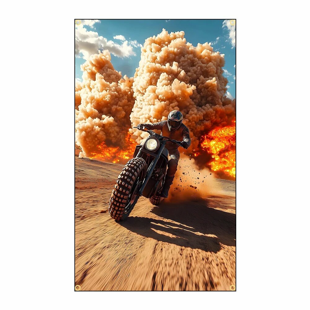 Флаг для гоночных мотоциклов, полиэстер, 90x150 см 120x180cm, camouflage