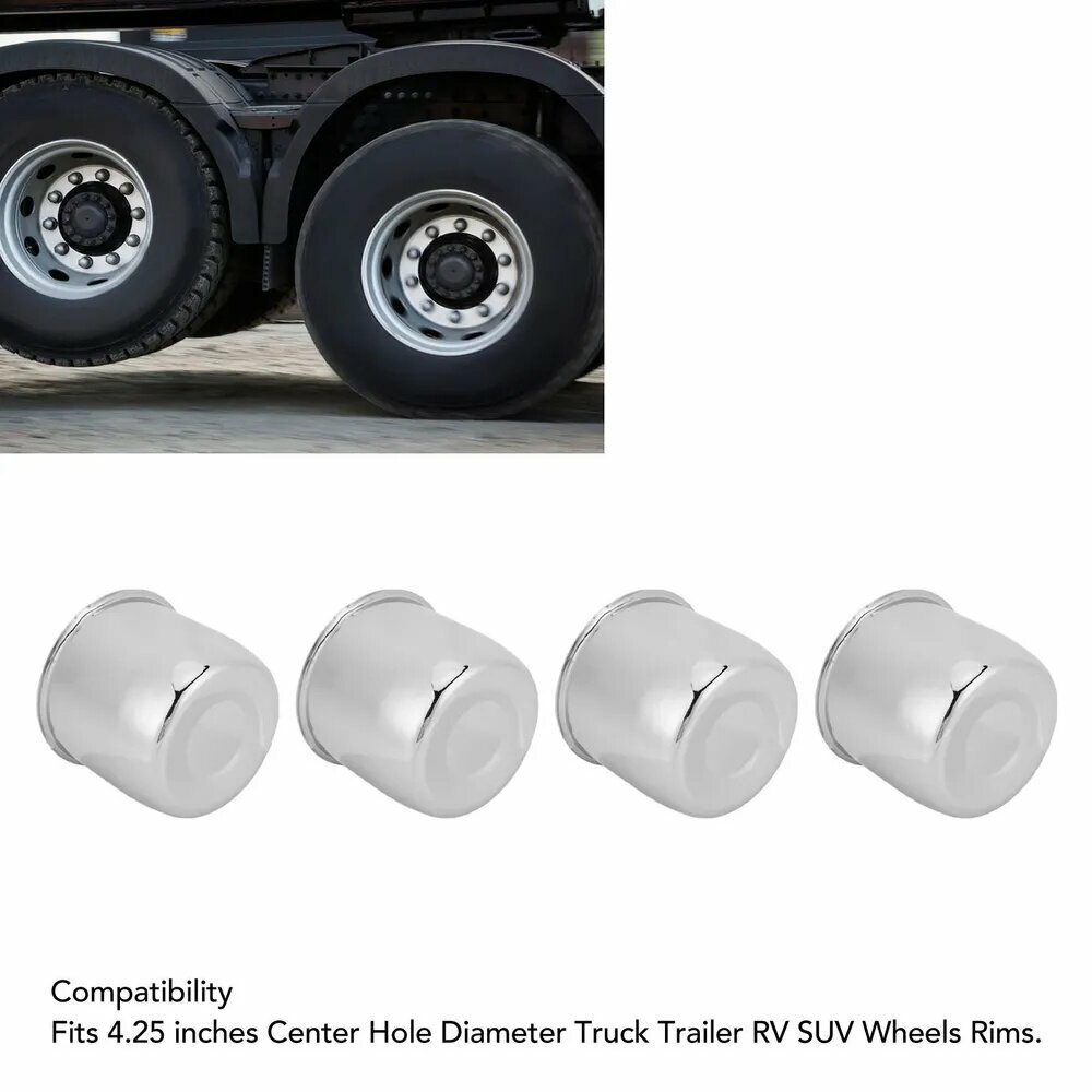 4 шт. 4,25-дюймовые колпачки для колес из углеродистой стали, проталкиваемые через центральные колпаки колес для колесных дисков грузовиков, прицепов, автофургонов, внедорожников