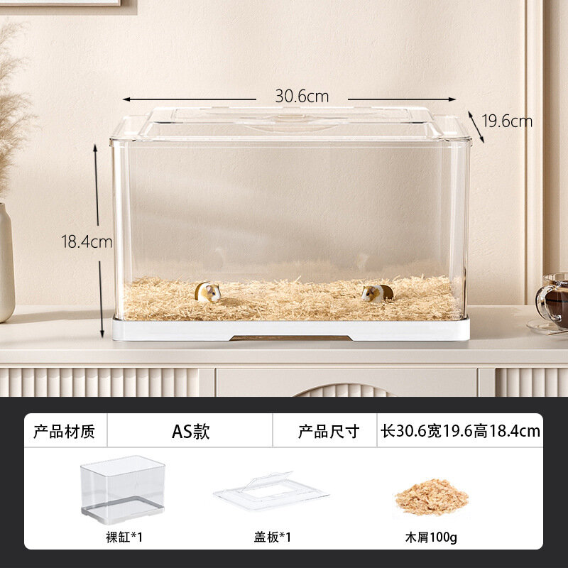 Большая клетка для золотых хомяков, вилла-стиль, дышащая, оптовая, прозрачный акриловый убежище