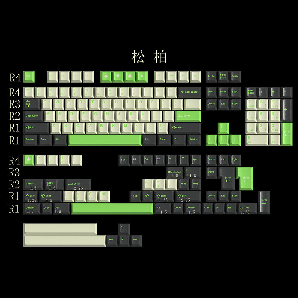 Оригинальные заводские высотные двухцветные клавиши GMK, 163 клавиши, полный набор заменяемых механических клавиш