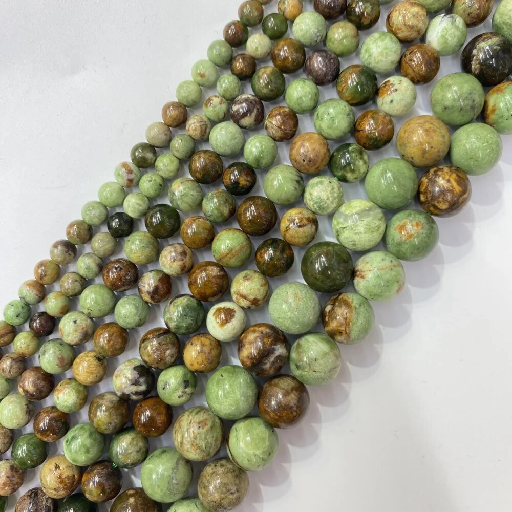 Зеленый опал, бусины для украшений 14mm 27pcs