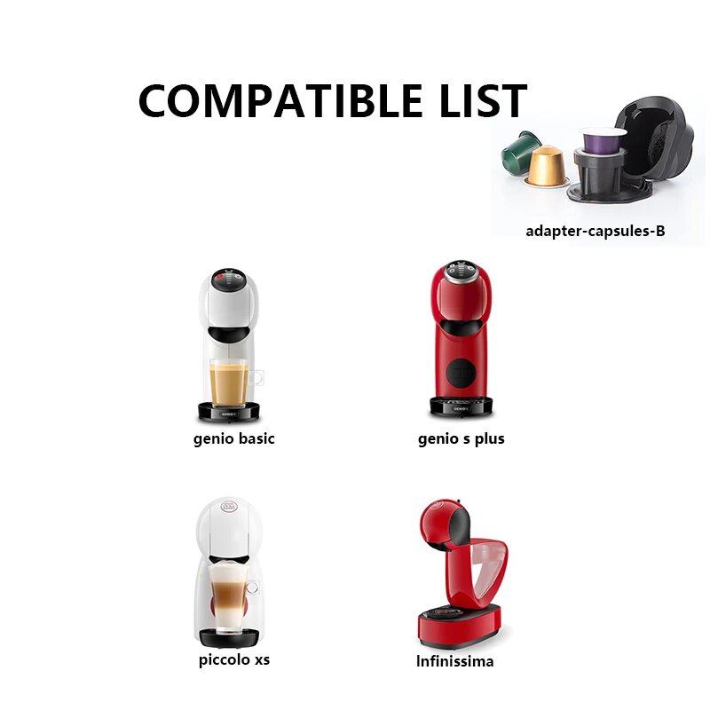 Многоразовый адаптер для Dolce Gusto, Цвет: adapter-capsules-B