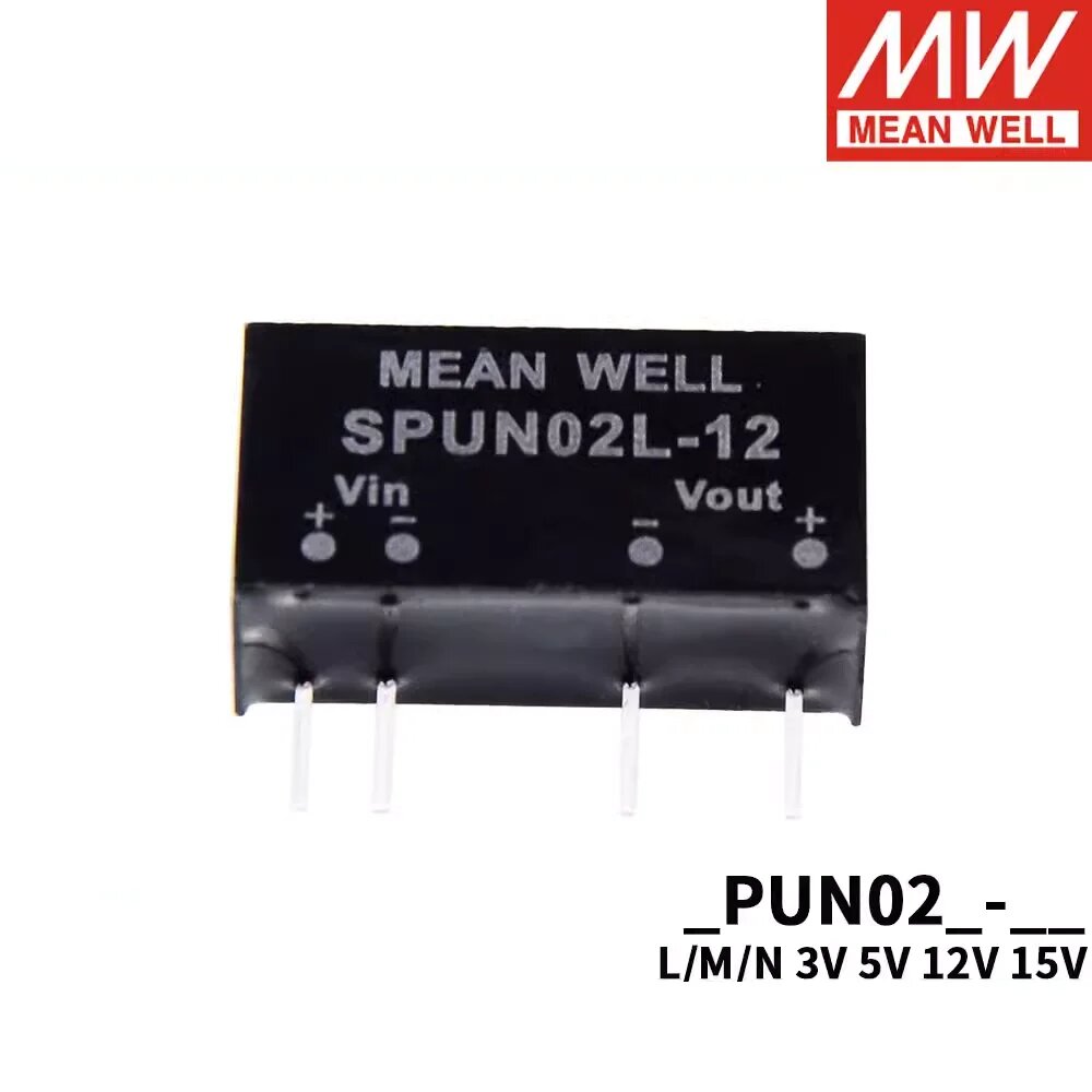 Блок питания MEAN WELL SPUN02M-5 5/12/15В 2Вт