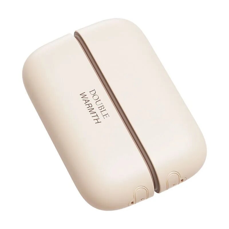 Грелка для рук портативная магнитная Double Warmth + Power Bank, бежевый
