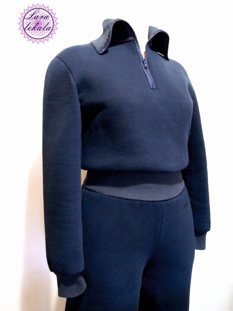 Выкройка одежды бумажная свитшот женский укороченный 1-1101