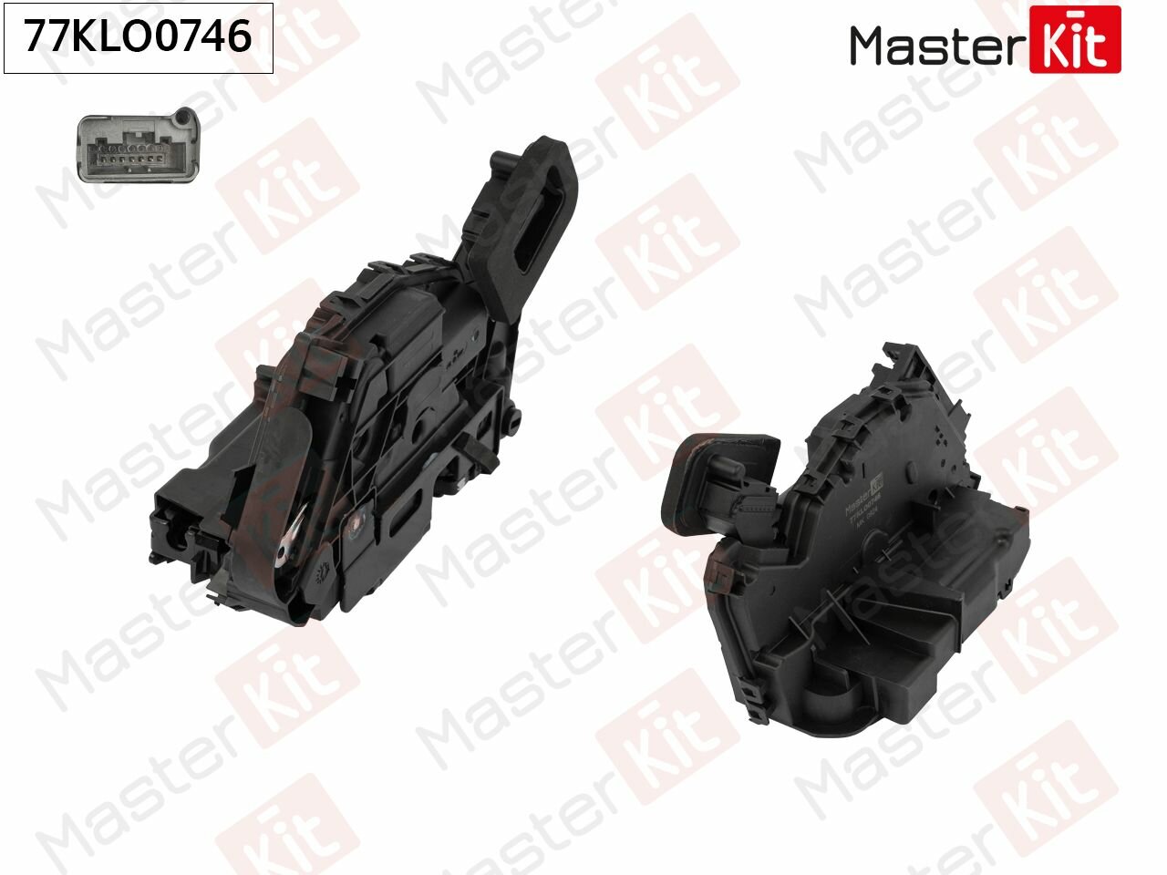 Замок задней правой двери VAG GOLF VII 5G1BQ1BE1BE2/PASSAT 3G2 2012 -/SKODA OCTAVIA II - MasterKit 77KLO0746