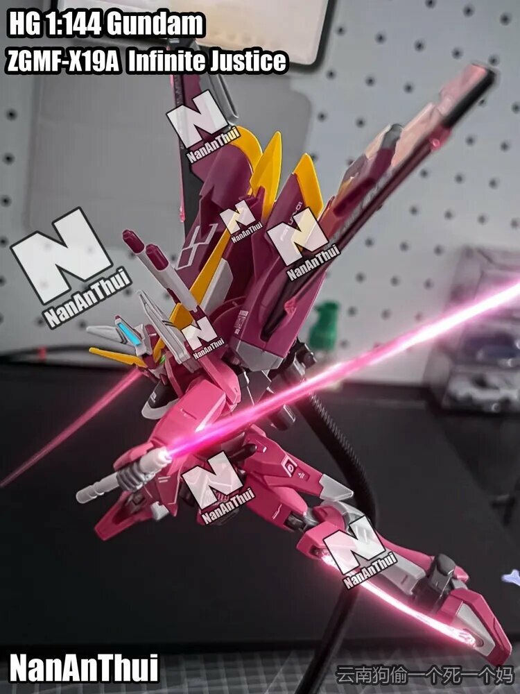 Сборная Игрушечная фигурка модель HG 1:144 ZGMF-X19A Infinite Justice Gundam, Высококачественная модель, Поставляется с бесплатными наклейками